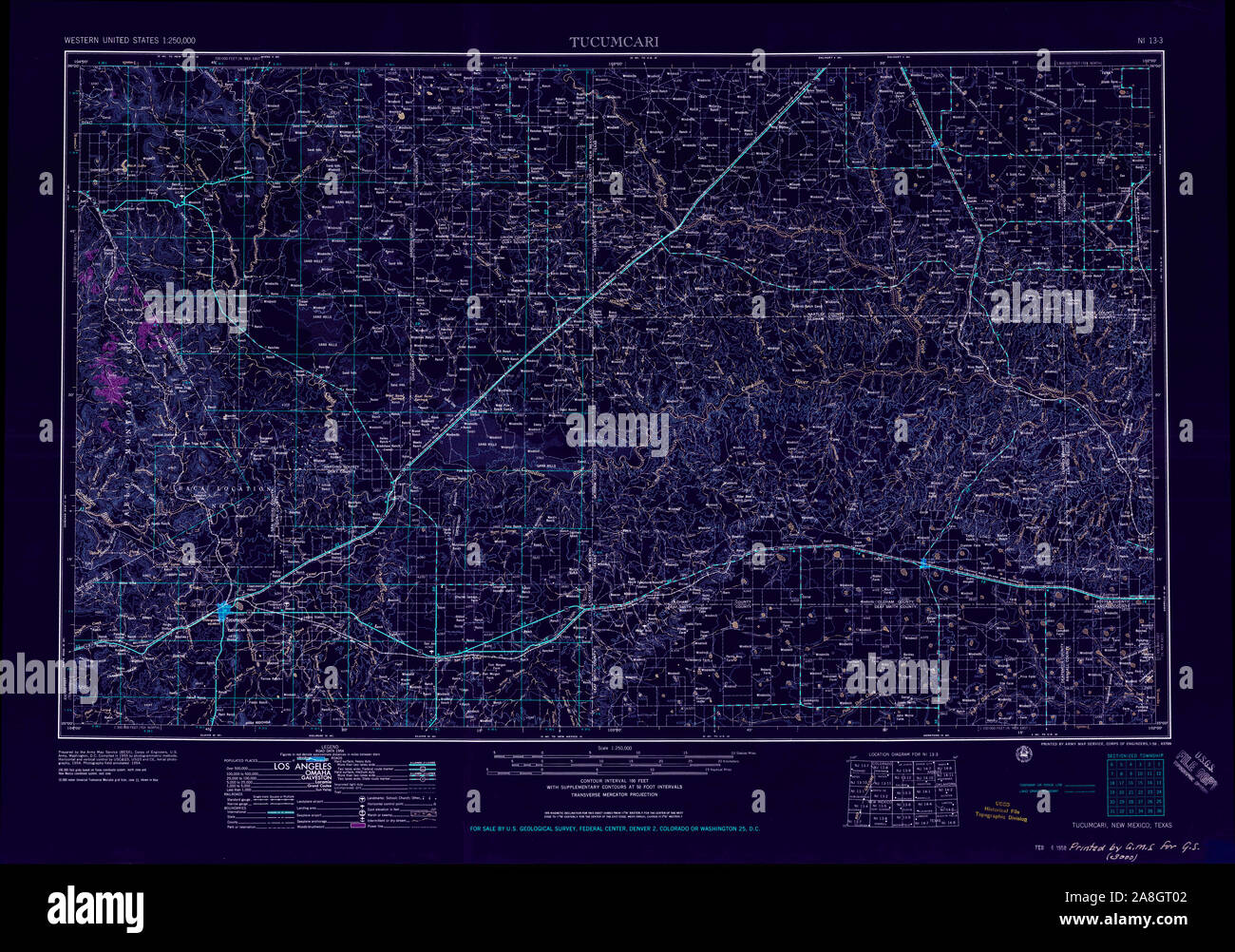 Tucumcari map hi-res stock photography and images - Alamy