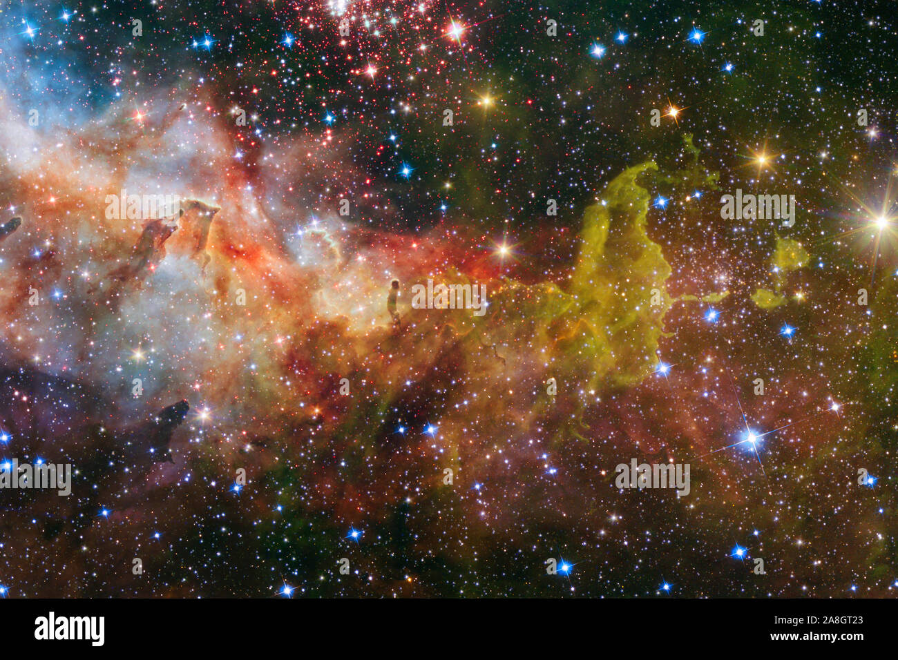 Nebula in outer space. Gas and dust clouds. Elements of this image ...