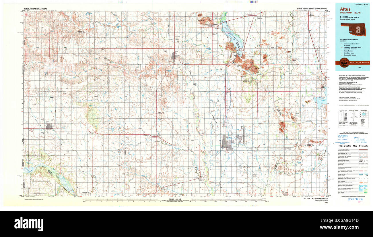 Map of altus hi-res stock photography and images - Alamy