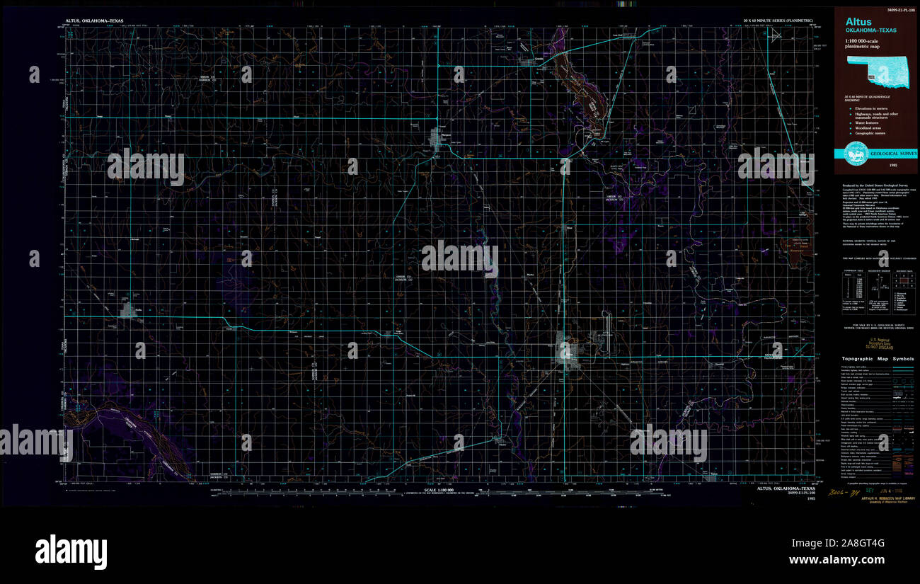 Map of altus hi-res stock photography and images - Alamy