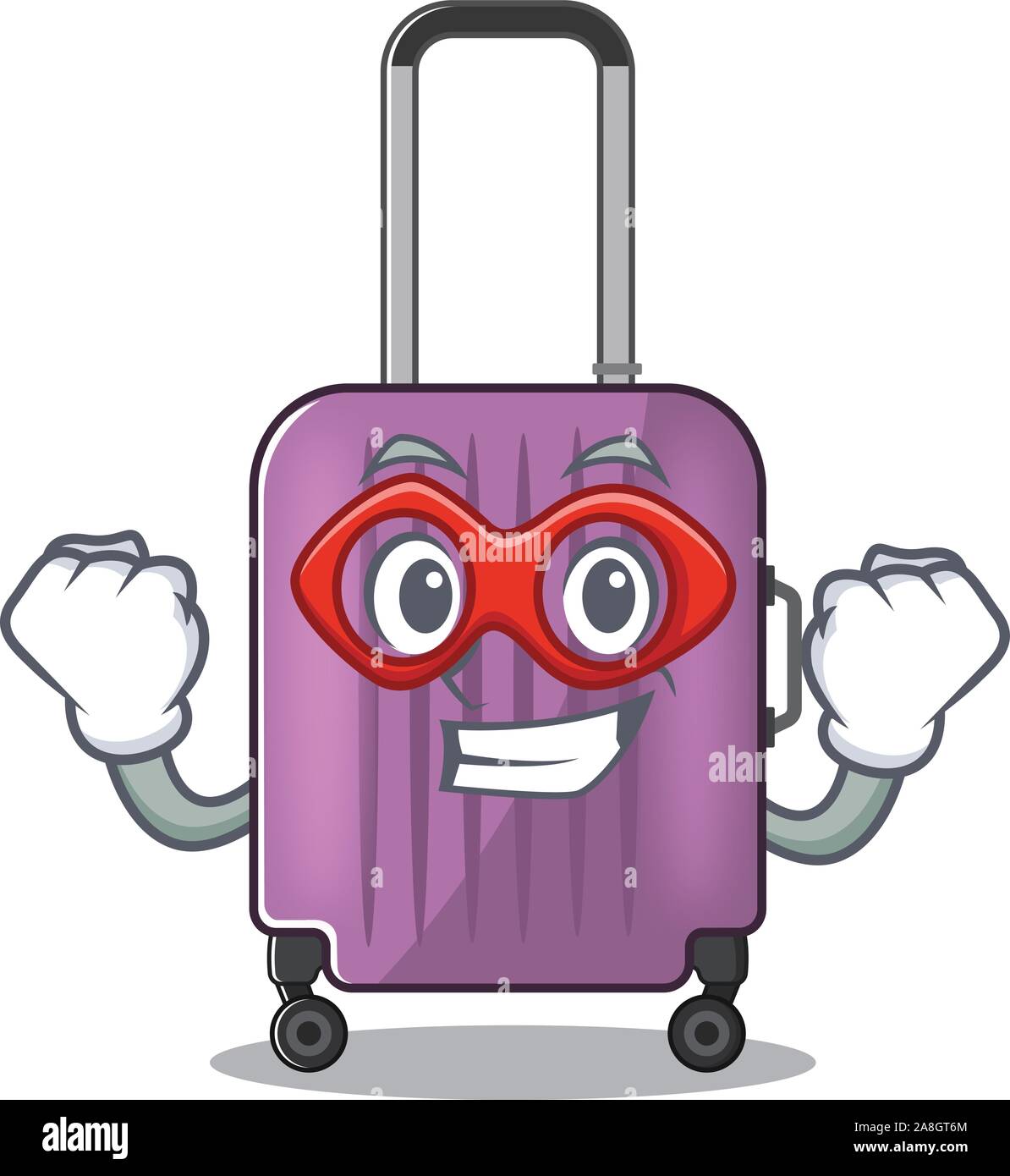 travel suitcase super hero isolated with the cartoon Stock Vector Image ...