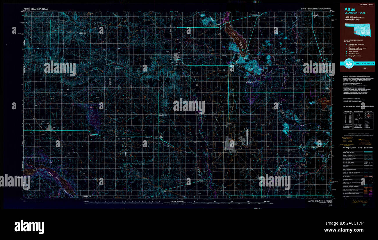 Map of altus hi-res stock photography and images - Alamy