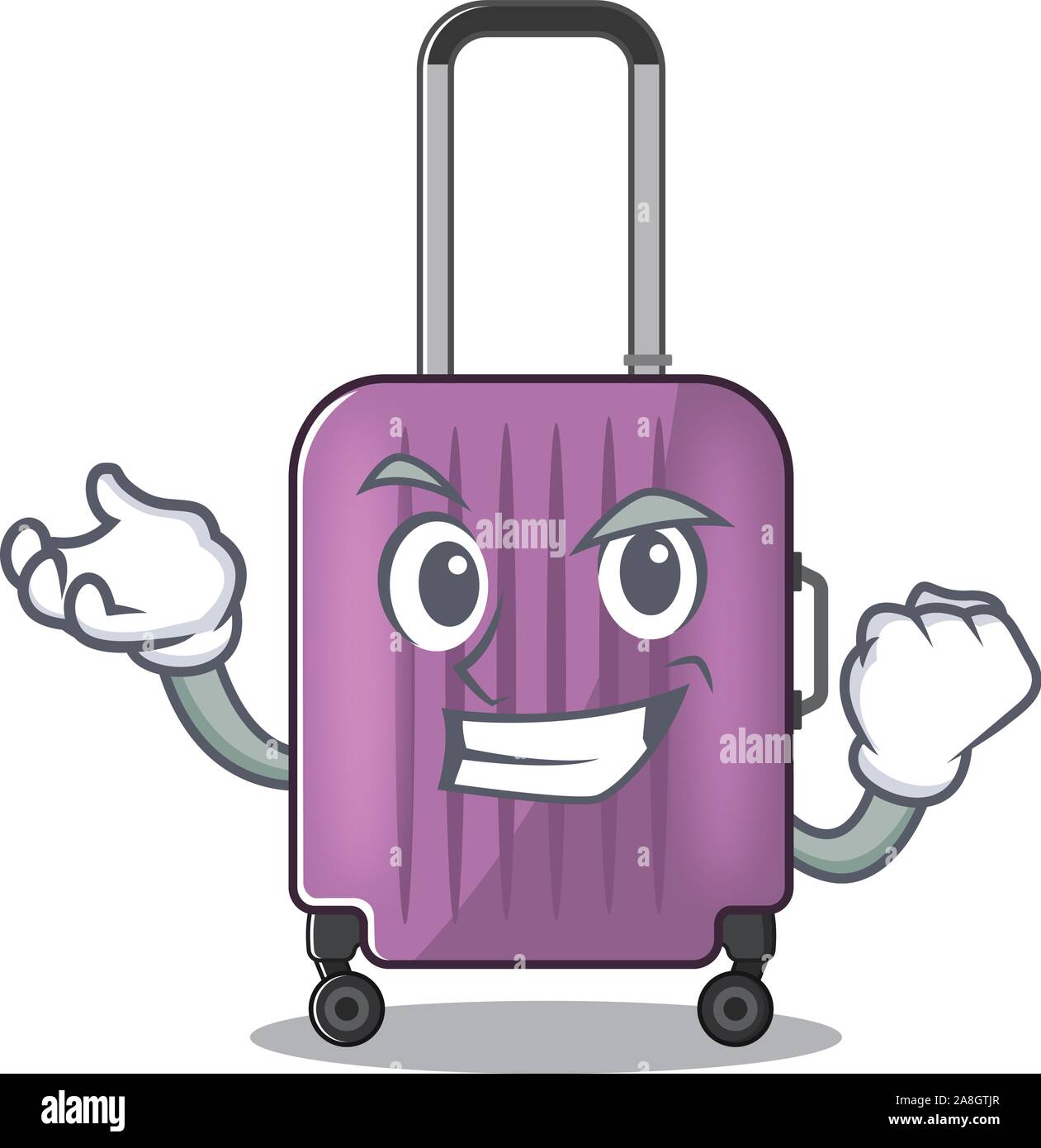 travel suitcase successful isolated with the cartoon Stock Vector Image ...