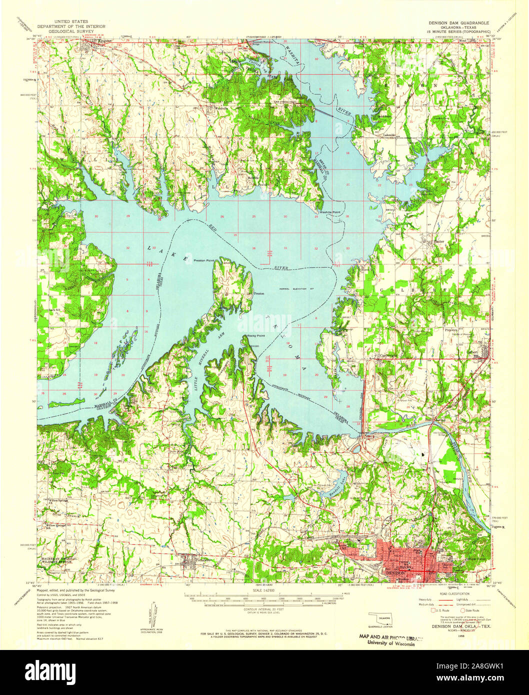 Denison map hi-res stock photography and images - Alamy
