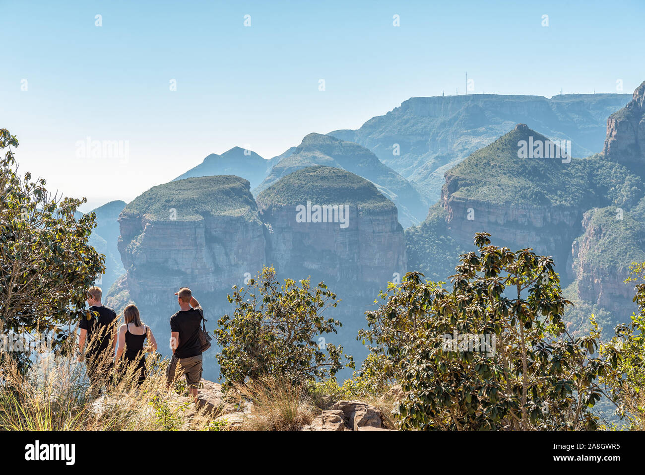 The Three Rondavels in the Blyde River Canyon with unidentified ...