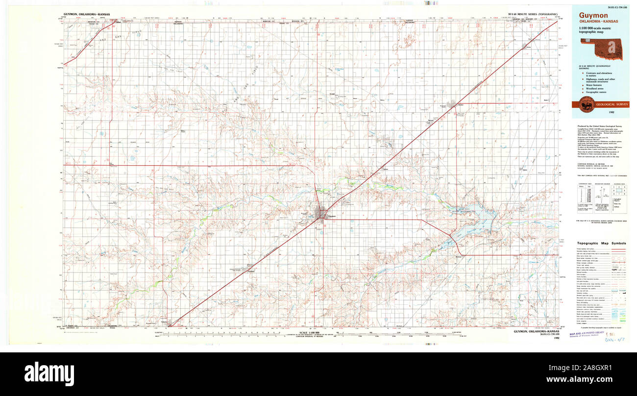 Map of guymon hi-res stock photography and images - Alamy