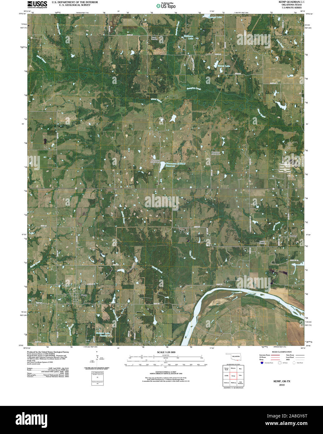 Map of kemp texas Cut Out Stock Images & Pictures - Alamy