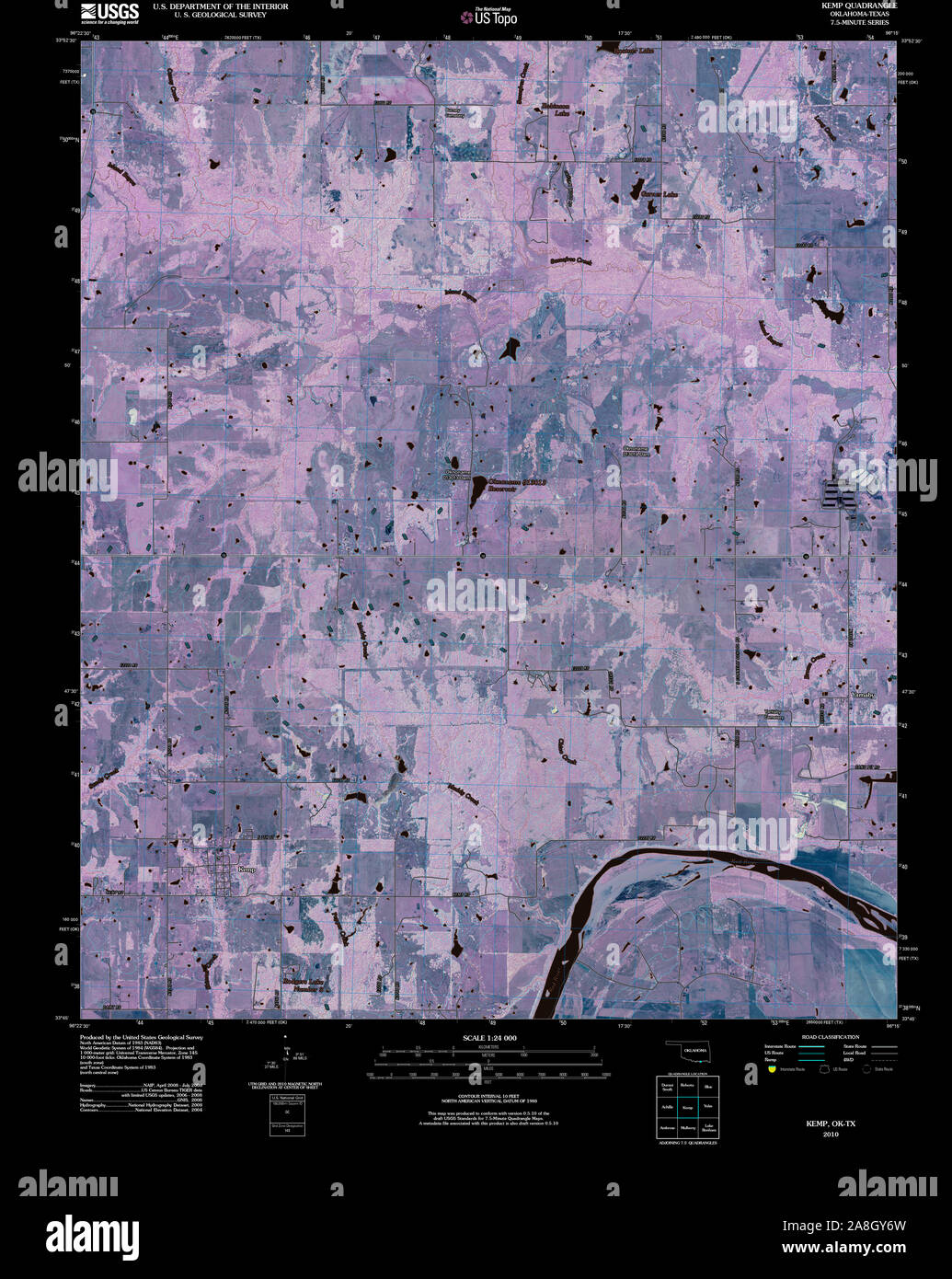 Map of kemp texas hi-res stock photography and images - Alamy