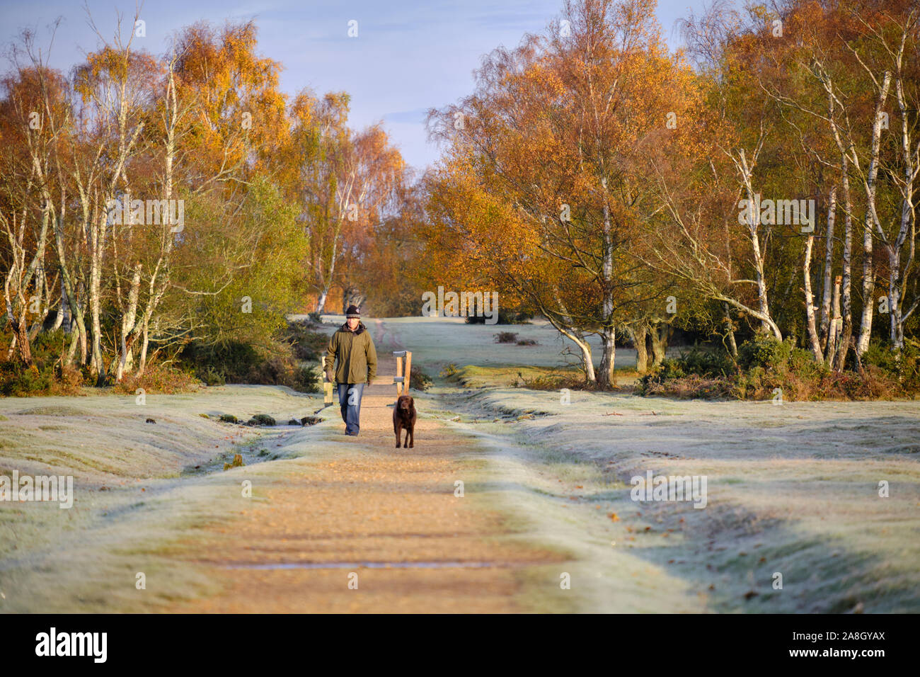 Hikers frosty walk uk hi-res stock photography and images - Alamy