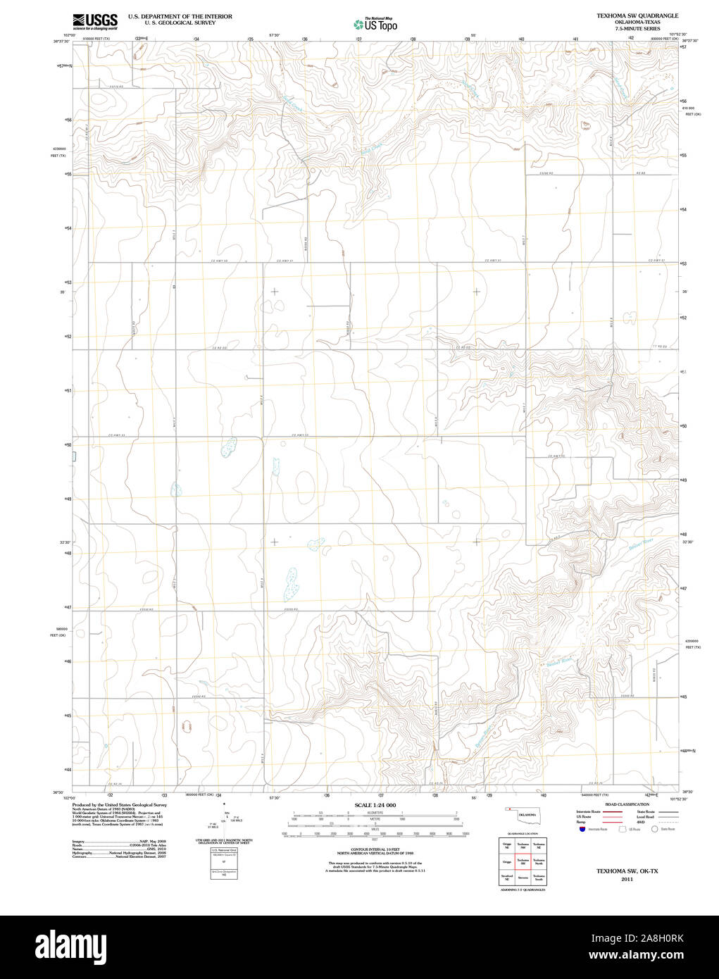 Texhoma map hi-res stock photography and images - Alamy