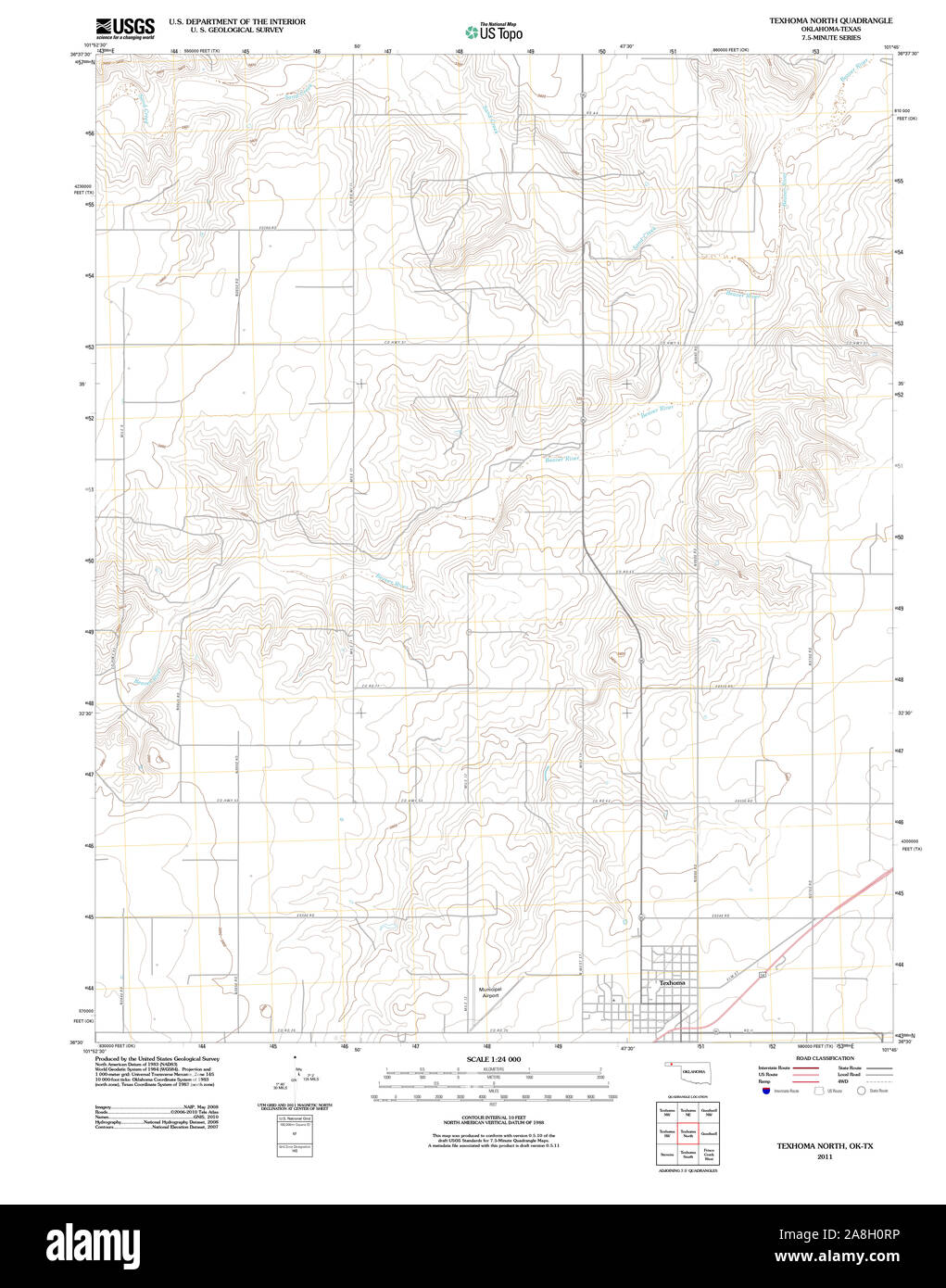 Texhoma map hi-res stock photography and images - Alamy