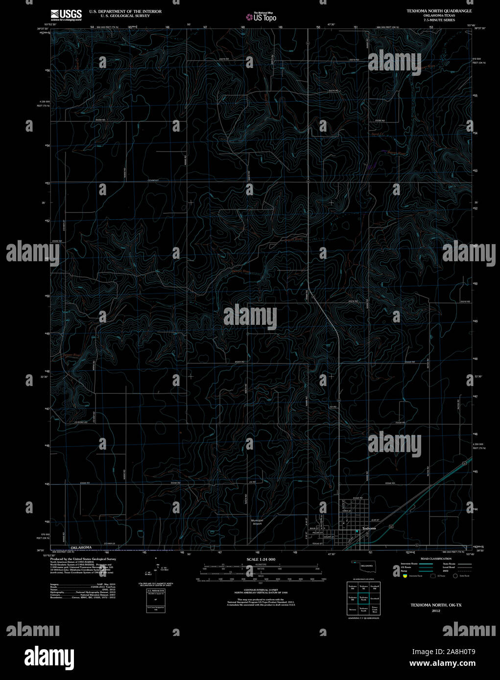 Texhoma map hi-res stock photography and images - Alamy