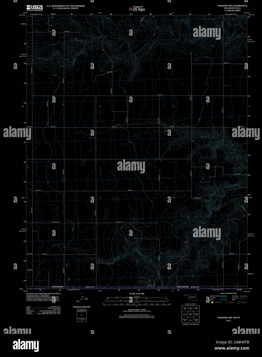 Map of texhoma hi-res stock photography and images - Alamy
