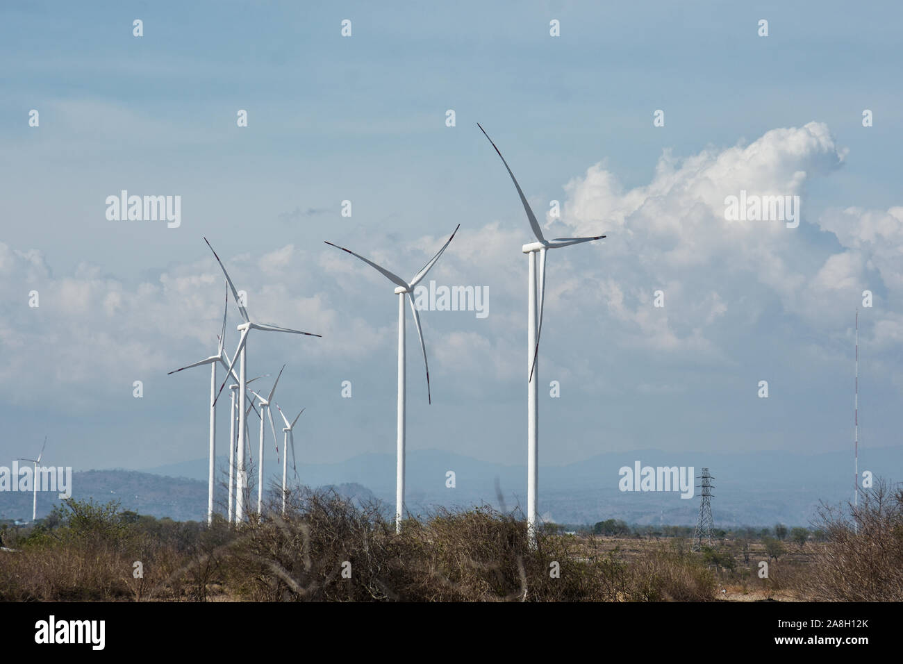 wind turbin with tree blades, wind power plant at South Sulawesi ...