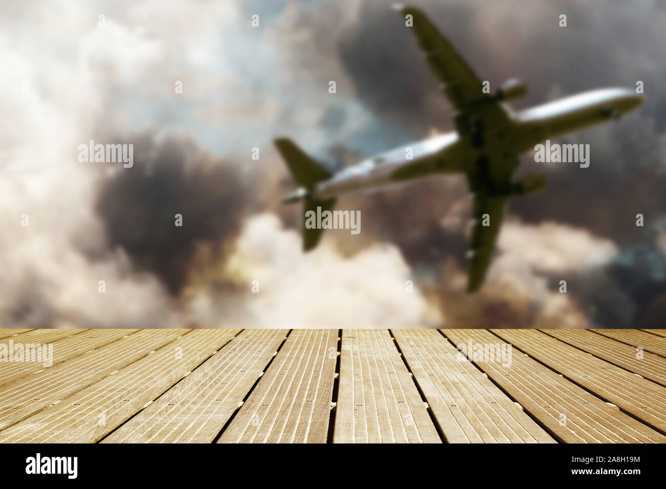 an airplane flying in the storm Stock Photo - Alamy