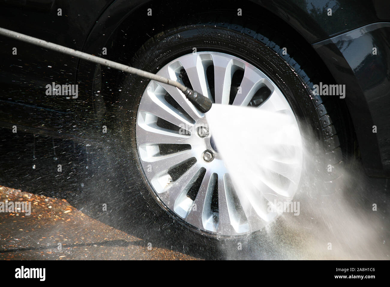 car wash in action at station service Stock Photo - Alamy