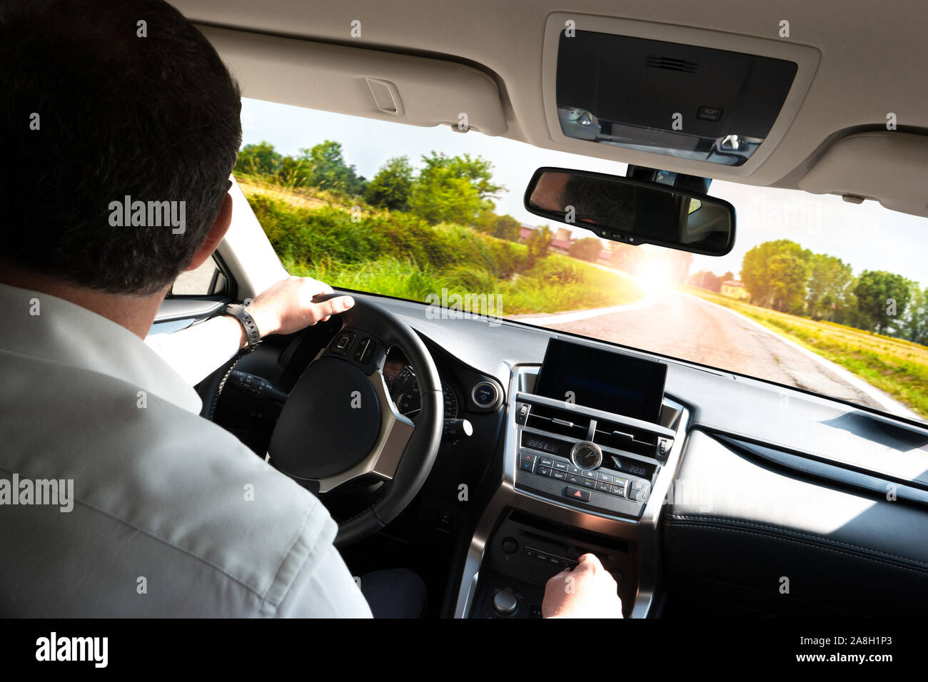 a View of a man driving Stock Photo - Alamy