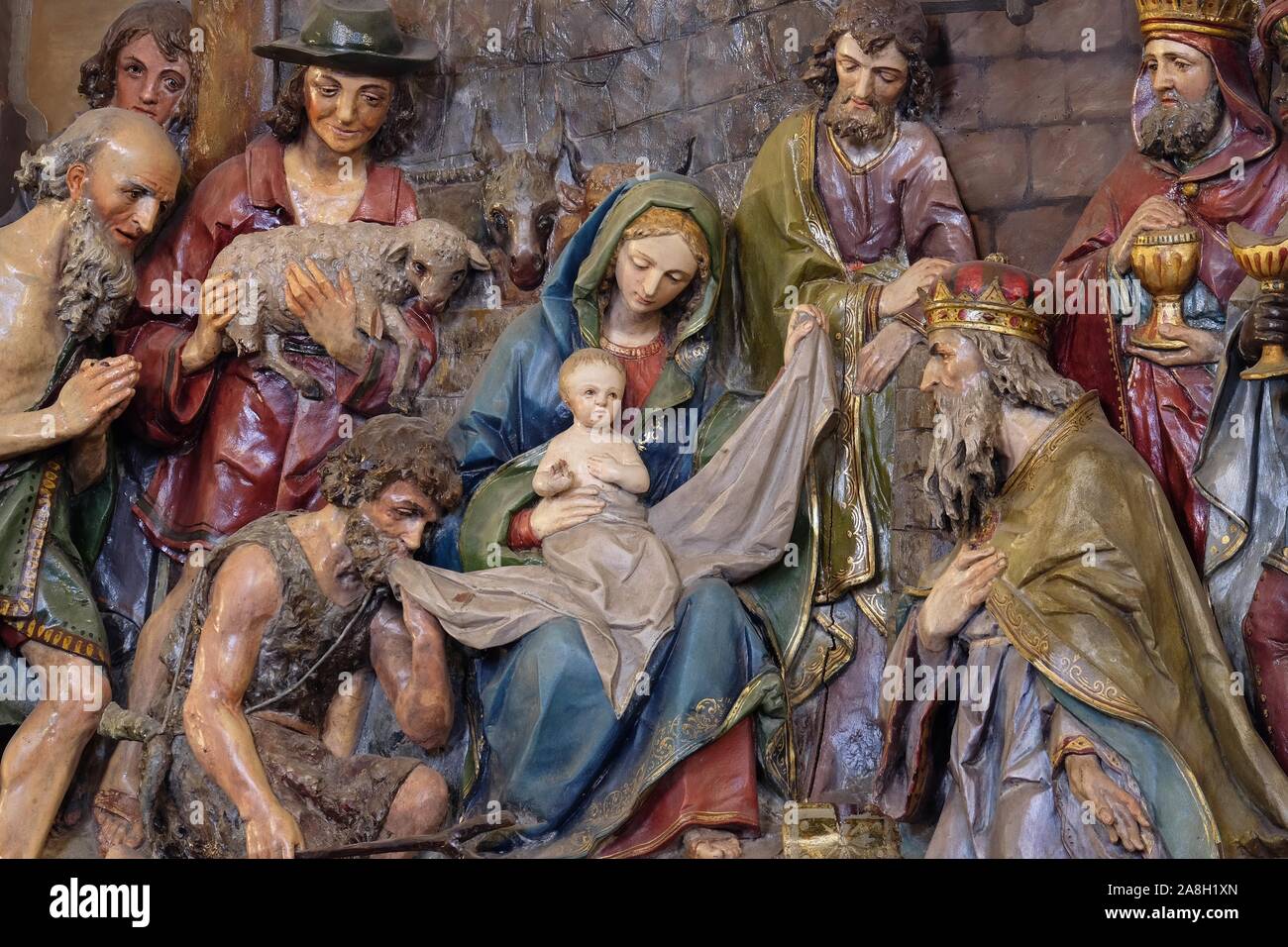 Nativity Scene, altarpiece in the church of Saint Matthew in Stitar ...