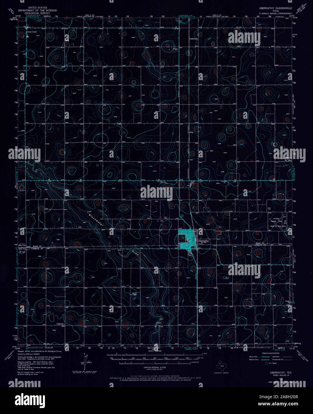 Map of abernathy hi-res stock photography and images - Alamy