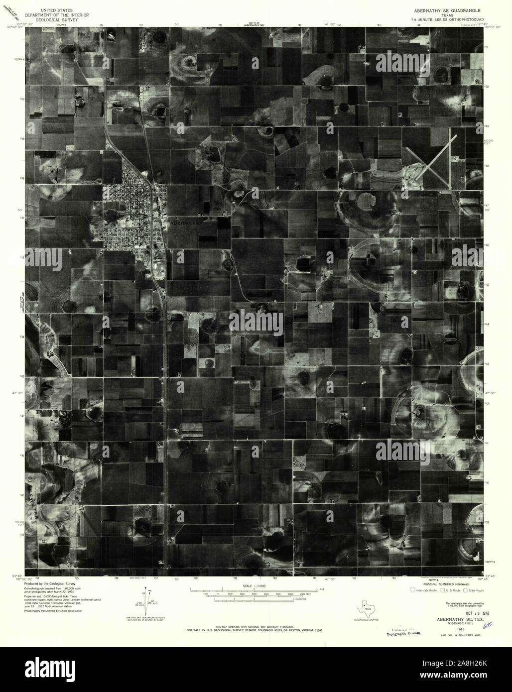 Map of abernathy hi-res stock photography and images - Alamy