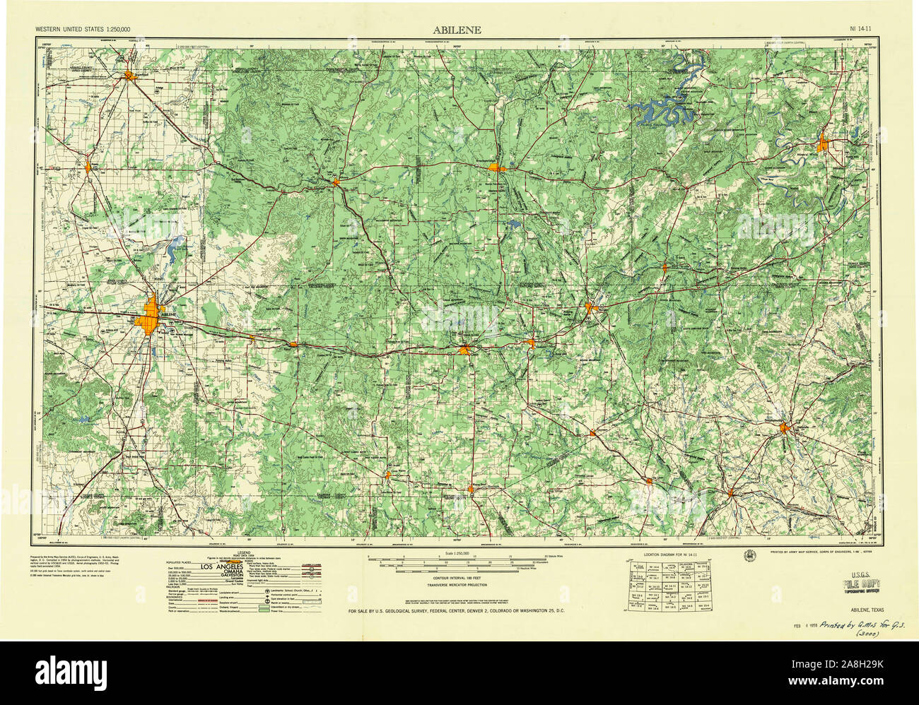 Map of abilene hi-res stock photography and images - Alamy