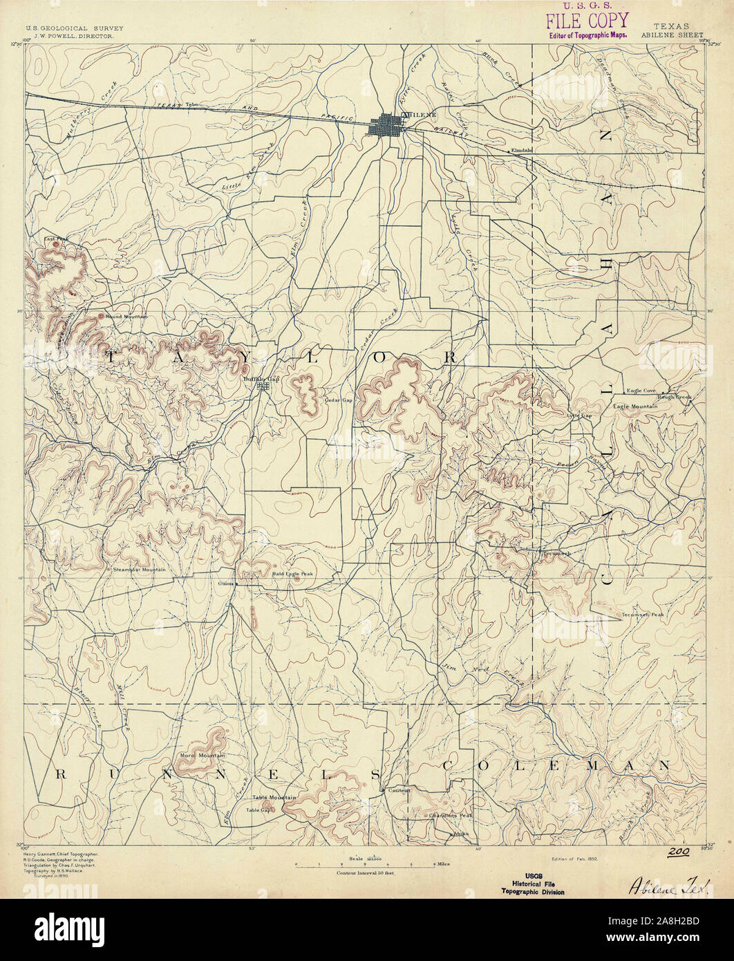 Map of abilene hi-res stock photography and images - Alamy