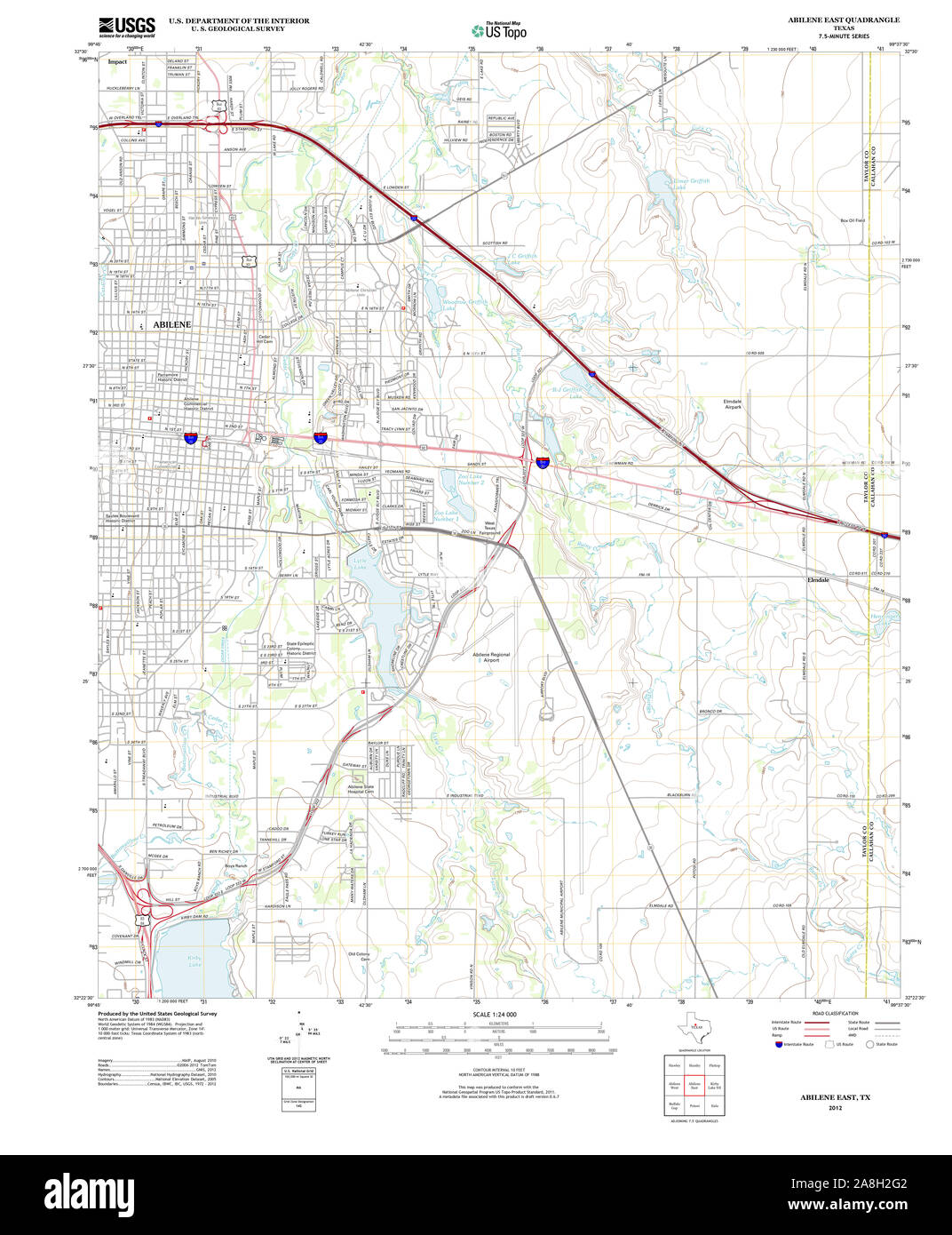 Map of abilene hi-res stock photography and images - Alamy