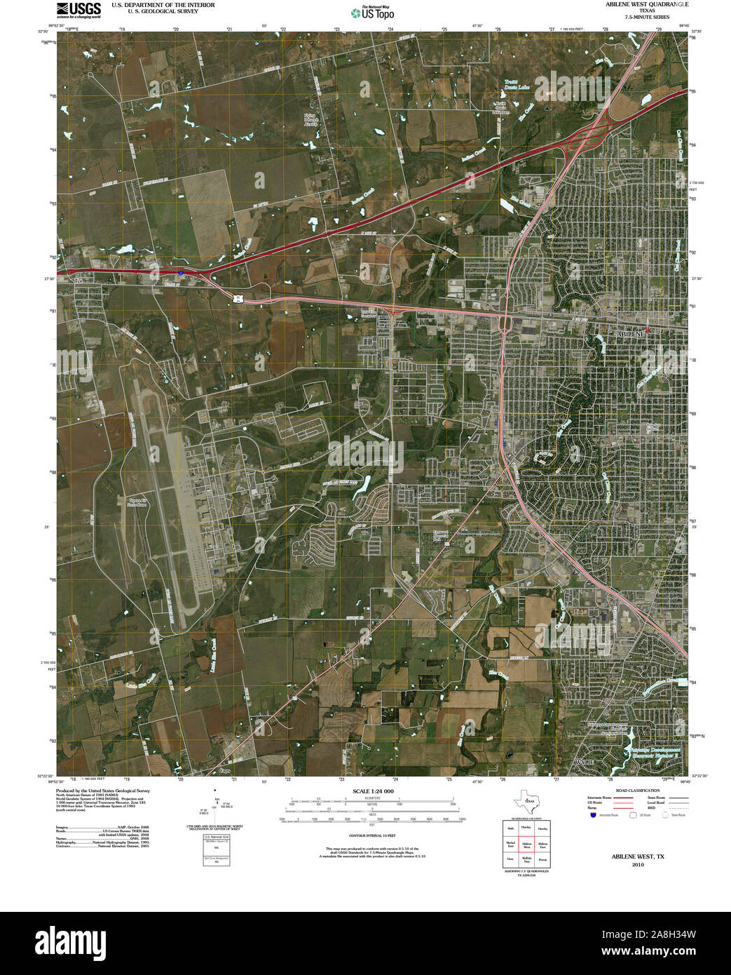 Map of abilene hi-res stock photography and images - Alamy