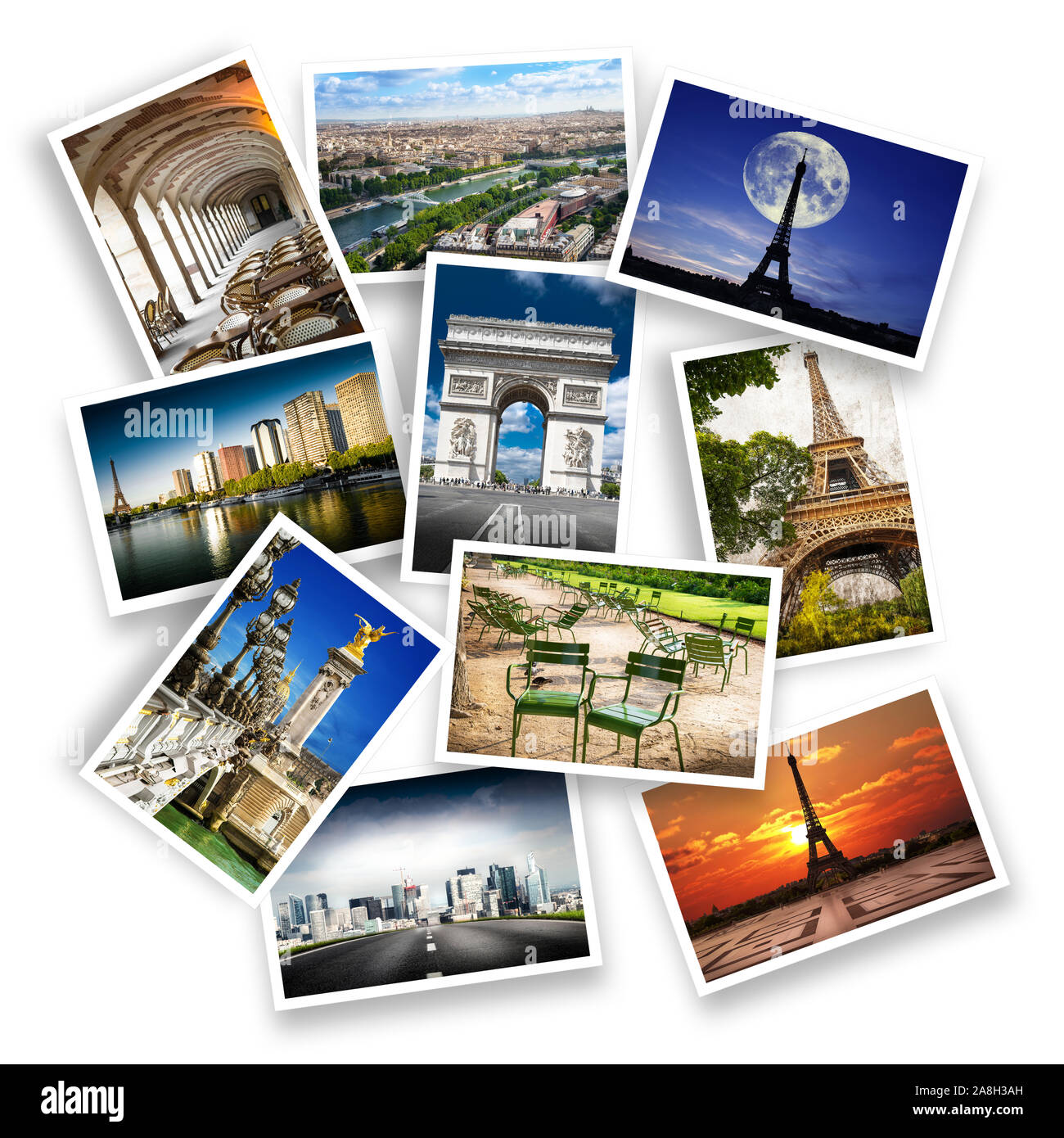 Vintage postcard paris eiffel tower Cut Out Stock Images & Pictures - Alamy