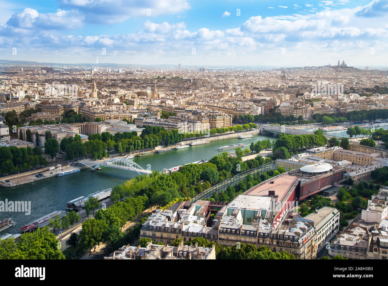 Paris view from the top of the Eiffel Tower Stock Photo - Alamy