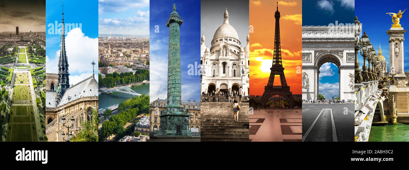 a collage of images of Paris Stock Photo - Alamy