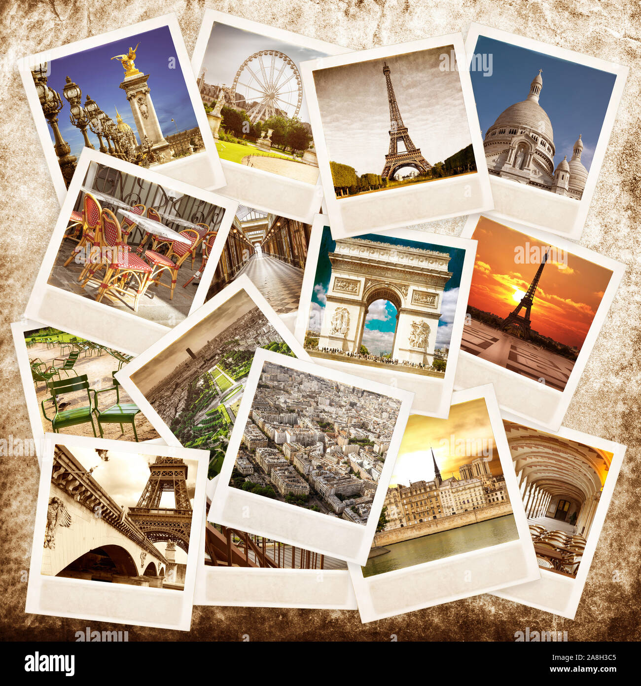 a collage of images of Paris Stock Photo - Alamy