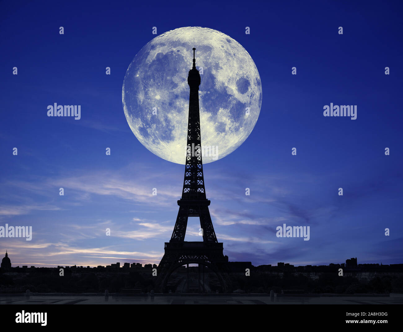 landscape of the Eiffel Tower in Paris Stock Photo - Alamy