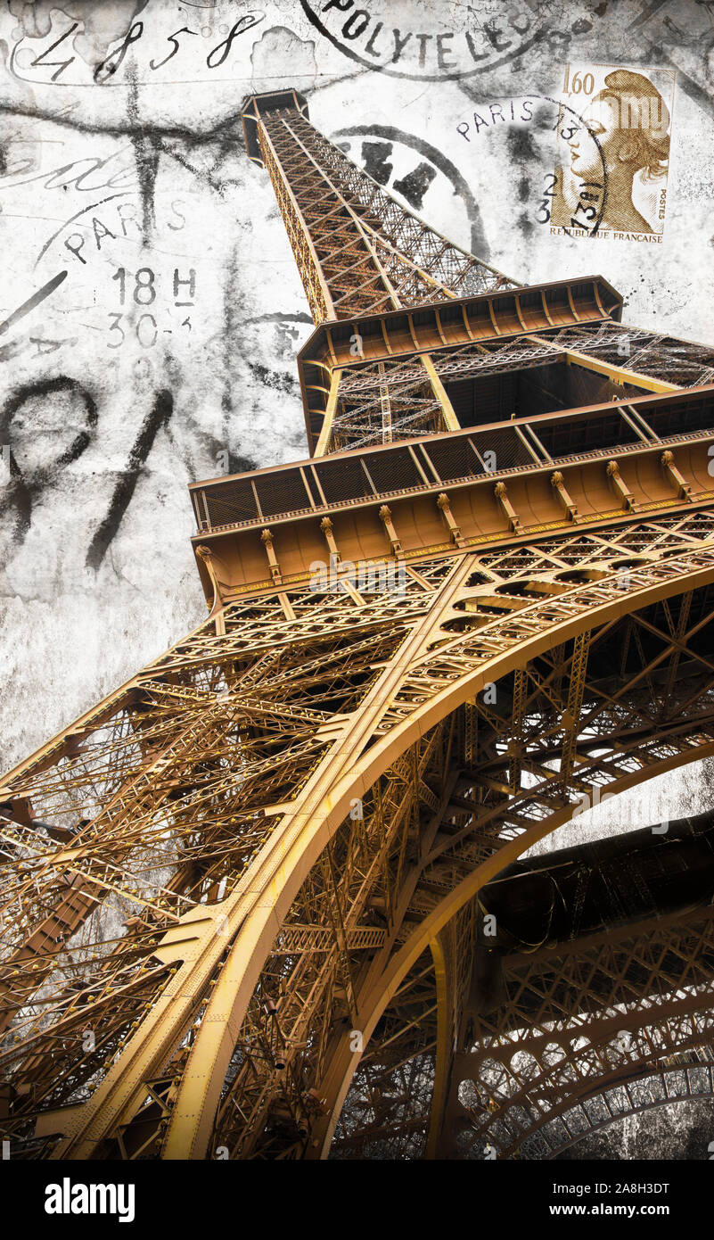 Eiffel tower under site construction hi-res stock photography and ...