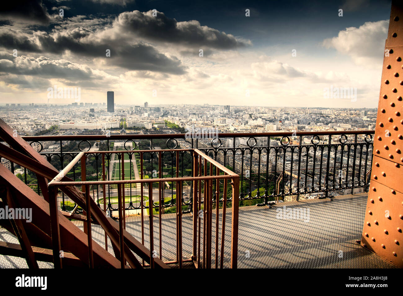 Paris view from the top of the Eiffel Tower Stock Photo - Alamy