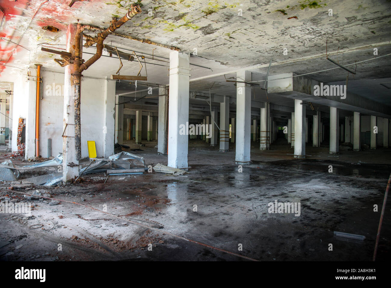 a desolate abandoned factory view Stock Photo - Alamy