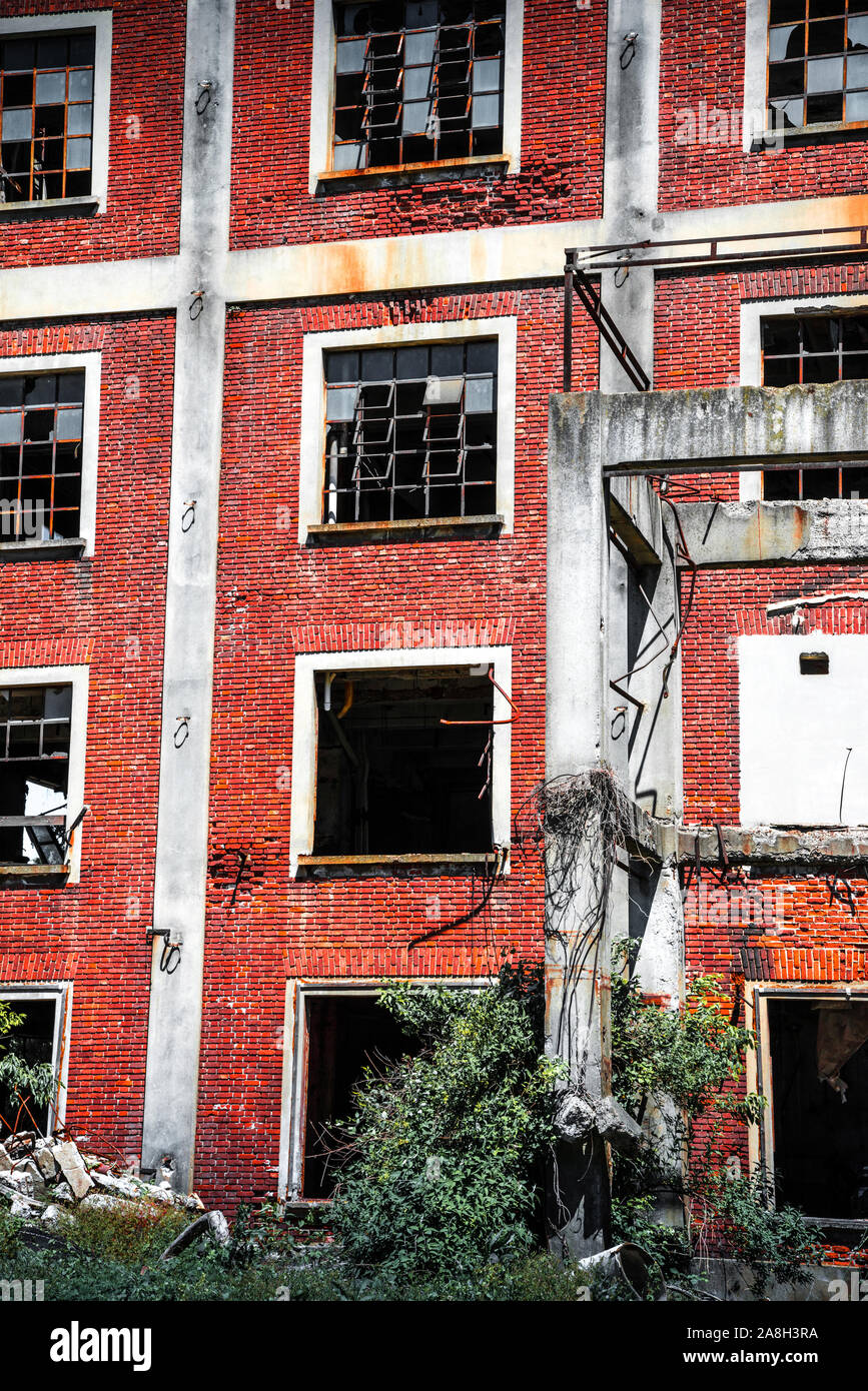 a desolate abandoned factory view Stock Photo - Alamy