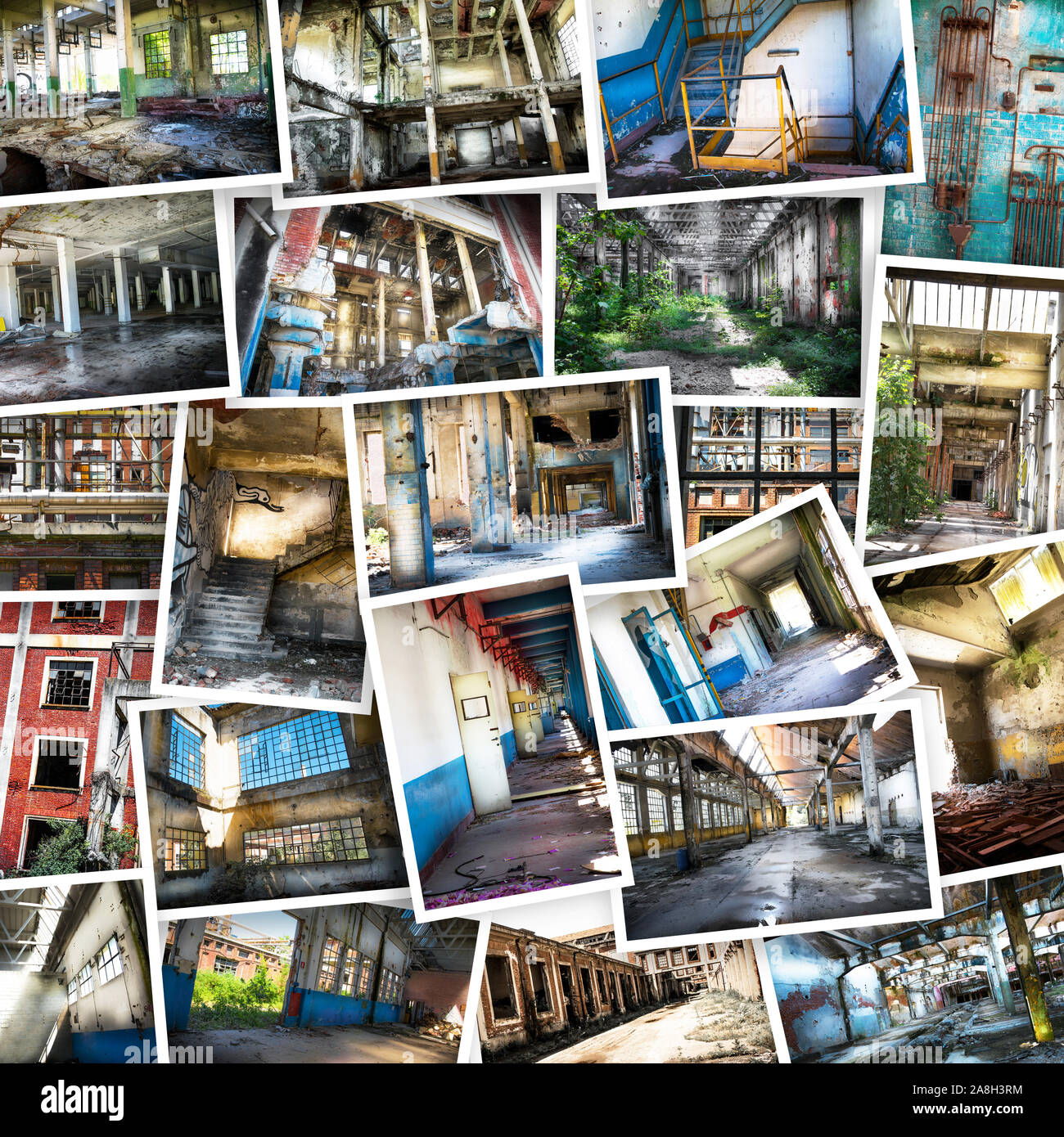 a desolate abandoned factory view Stock Photo - Alamy