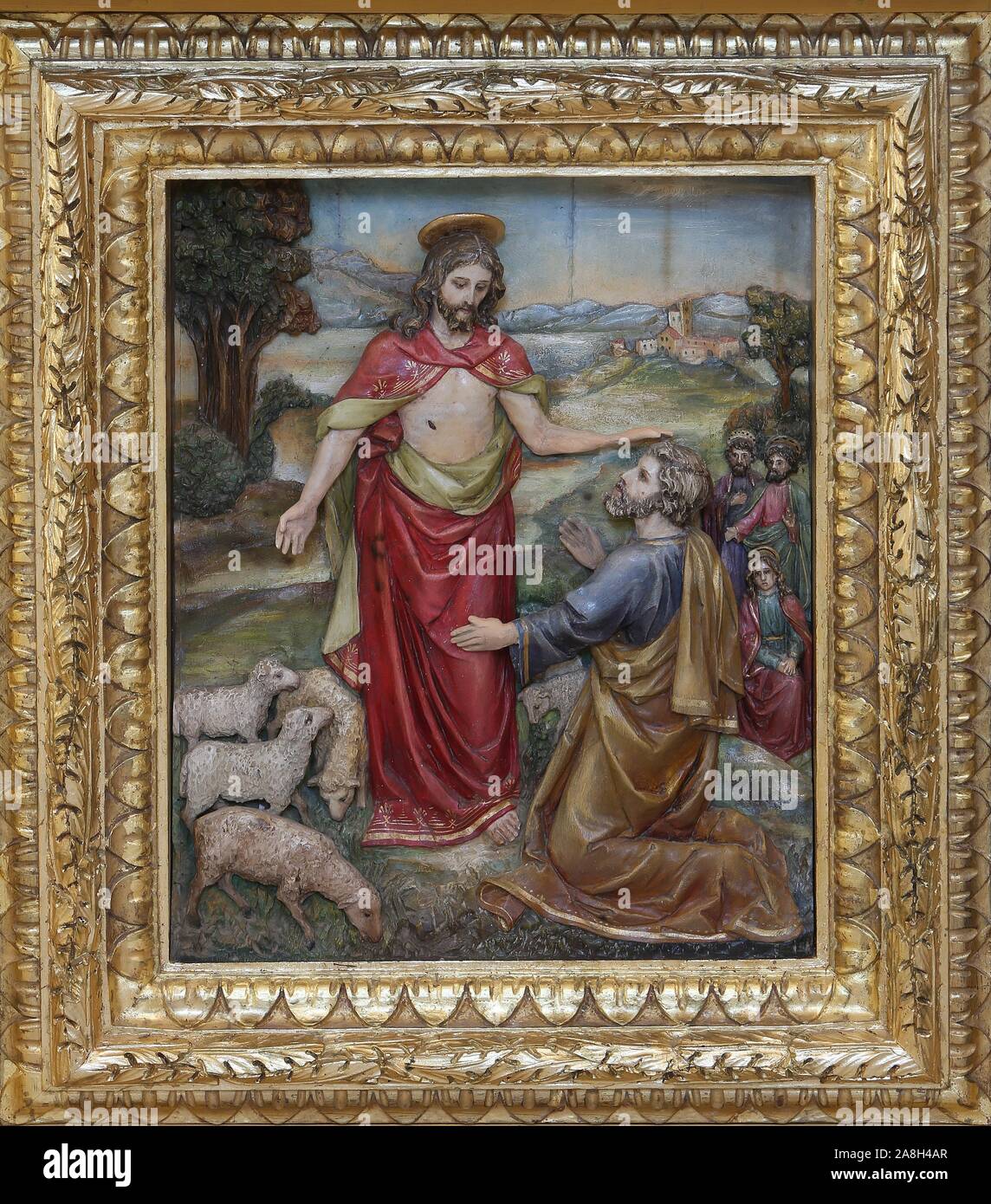 Jesus said to Peter, Feed My Sheep, altarpiece on altar of St. Anthony ...