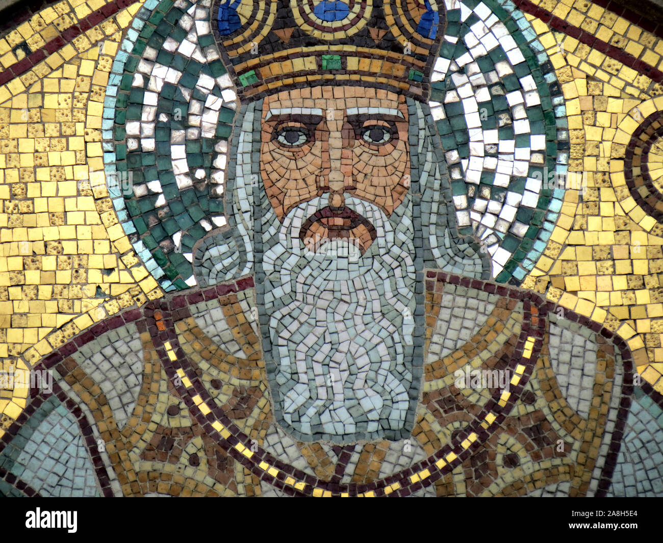 St. Sava, a mosaic of the Orthodox Church in Zagreb, Croatia Stock ...