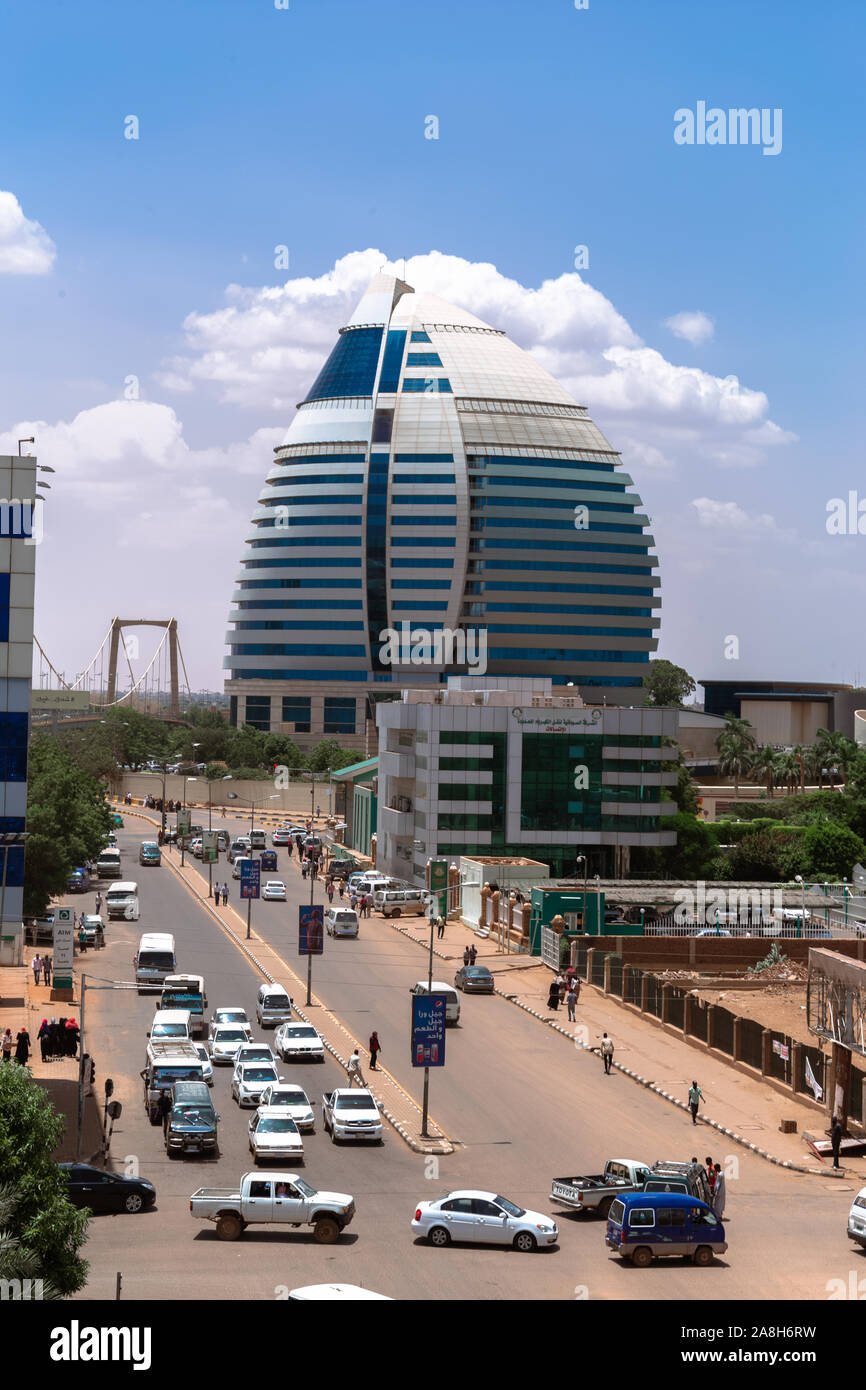 Street view in khartoum showing Corinthia Hotel Stock Photo - Alamy