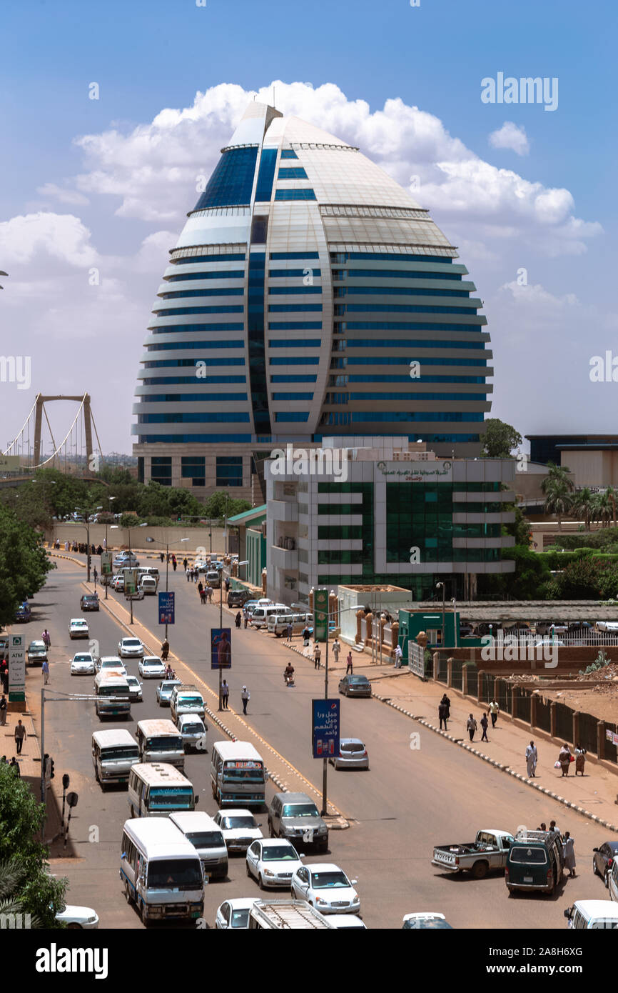 Street view in khartoum showing Corinthia Hotel Stock Photo - Alamy
