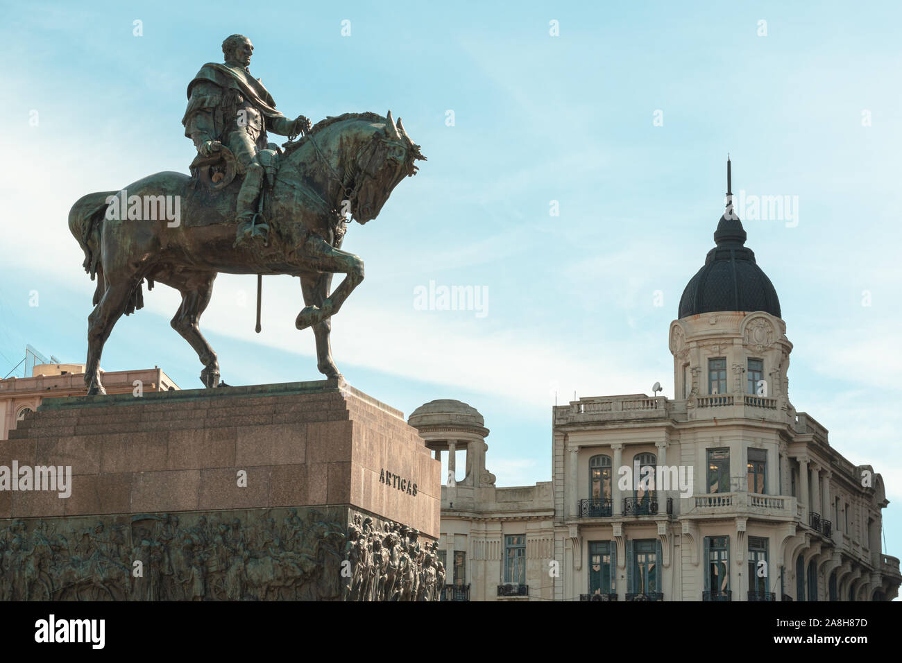 Statue artigas plaza independencia independence hi-res stock ...