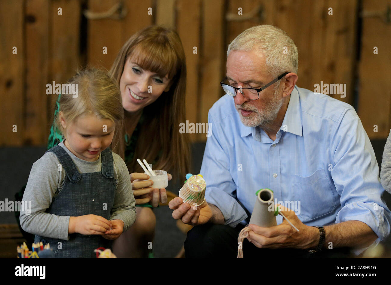 Labour leader Jeremy Corbyn and Shadow Education Secretary Angela ...