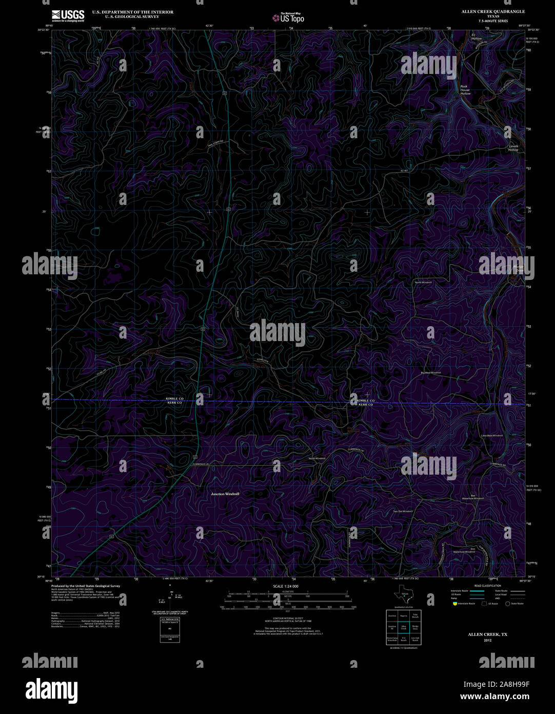 Map of allen texas hi-res stock photography and images - Alamy