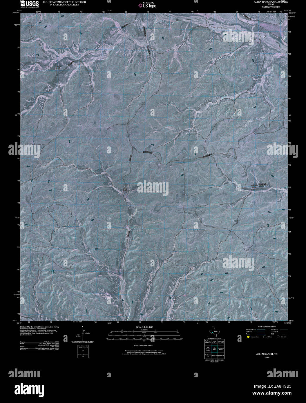 Allen texas map hi-res stock photography and images - Alamy