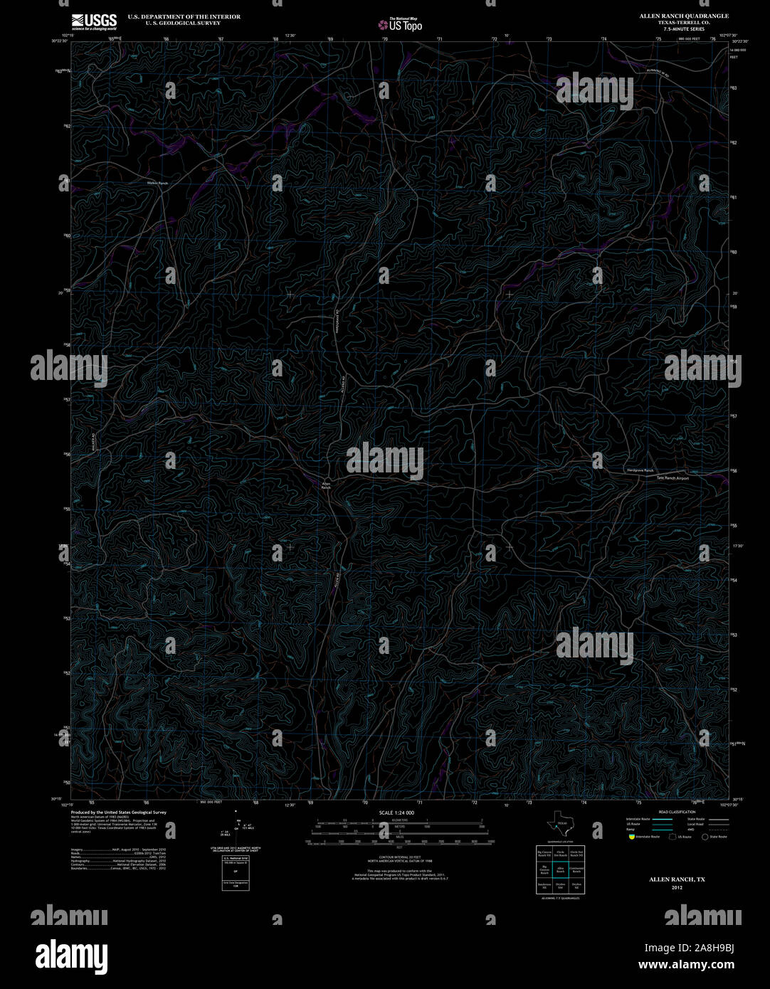 Map of allen texas hi-res stock photography and images - Alamy