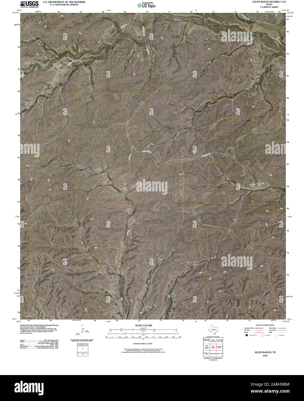 Map of allen texas hi-res stock photography and images - Alamy