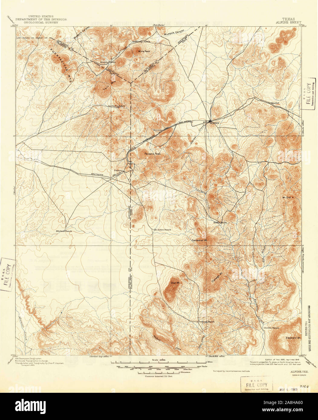 Map of alpine texas hi-res stock photography and images - Alamy