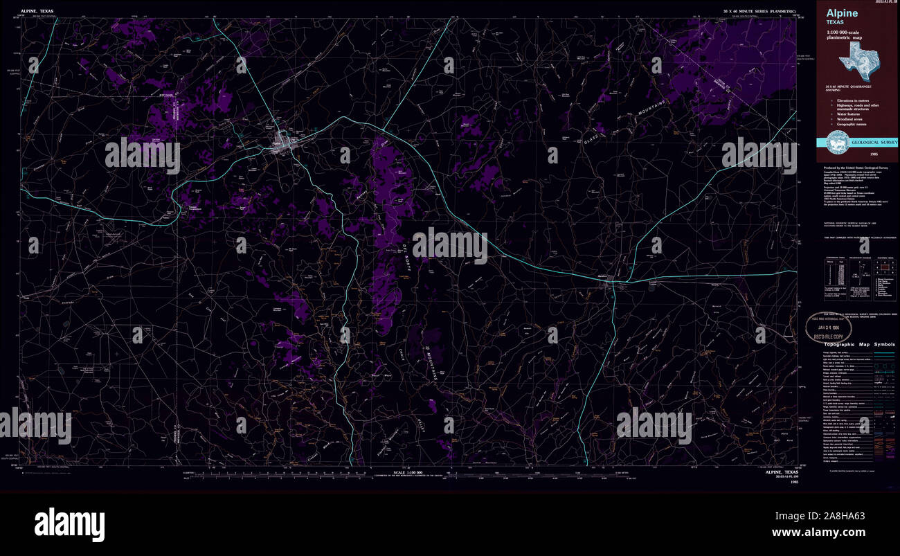 Map of alpine texas hi-res stock photography and images - Alamy